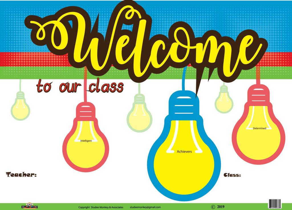 Welcome Chart - Bright Bulbs Chart / Poster/ Teaching Aid [size: 25" X ...
