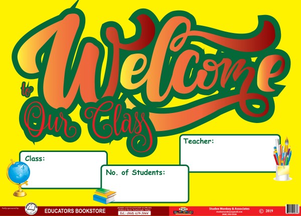 Welcome Chart - Red Chart / Poster / Teaching Aid [Size: 24" X 18 ...